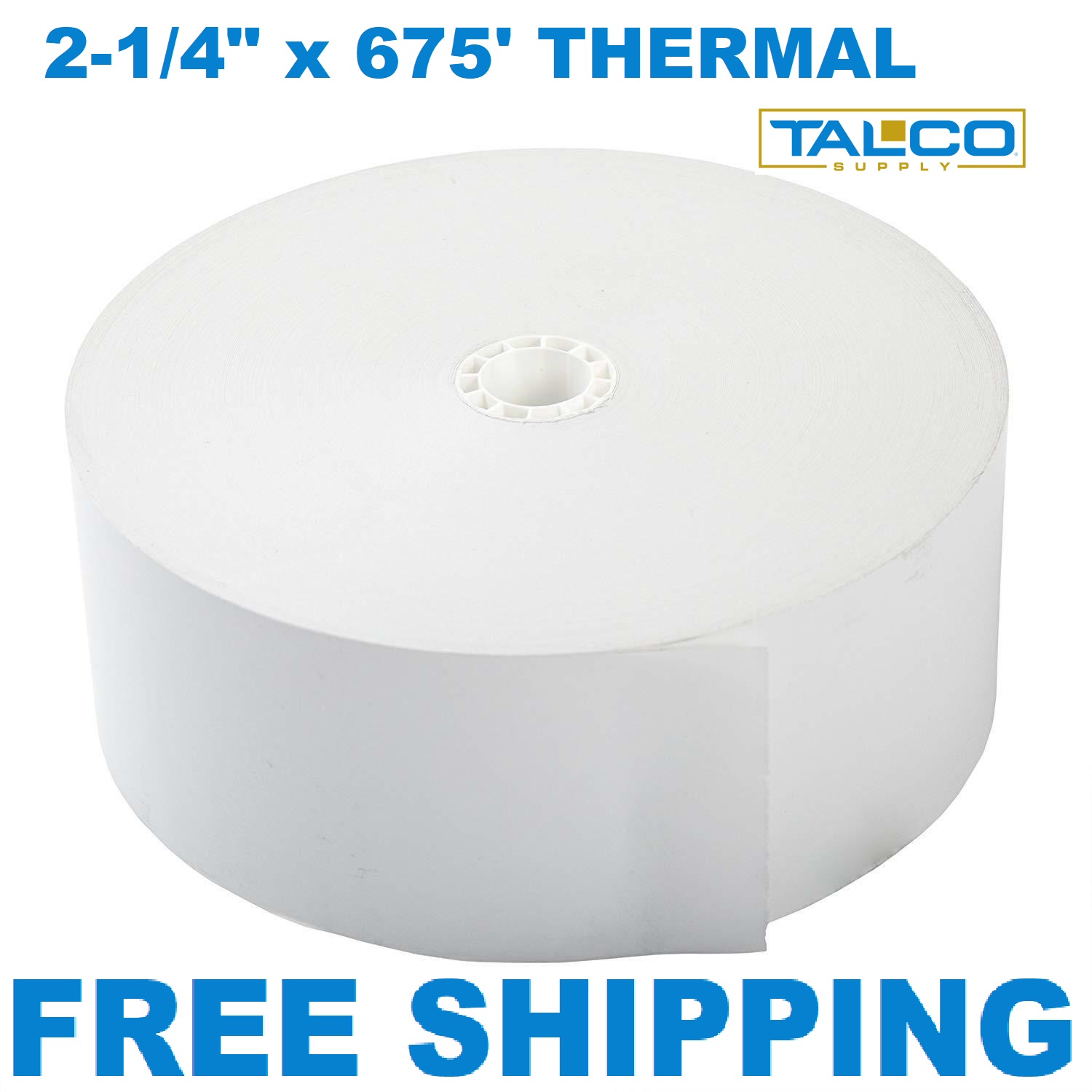 Talco Supply: 2-1/4" x 675' Heavyweight Thermal ATM Paper Rolls